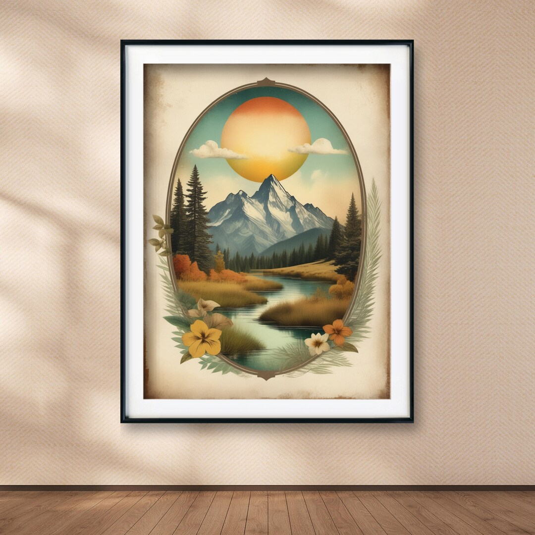 Autumn Serene Poster Art Print, Calming Nature Scene, Home Decor Gift ...