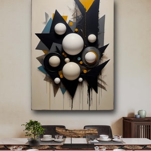 Abstract Painting Wall Art, Classy Home Decor Canvas, Modern Artwork ...