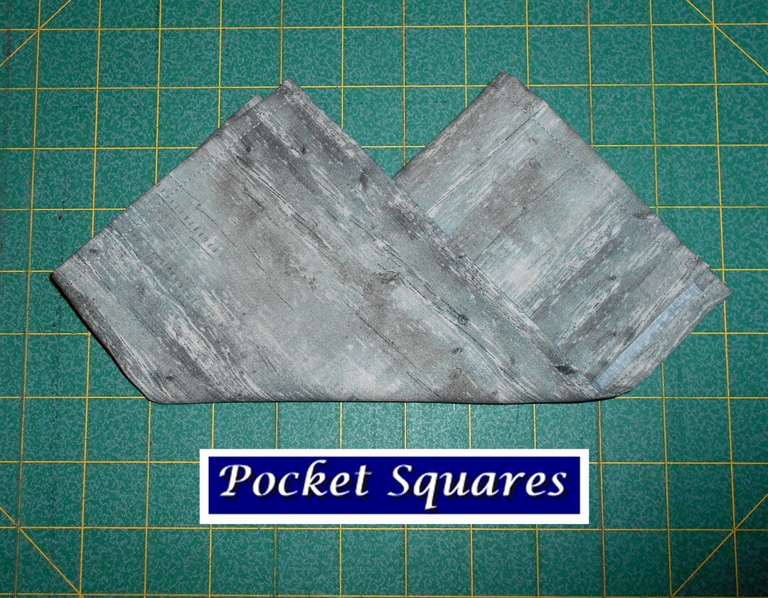Dark Grey Woodgrain Pocket Square/hanky/handkerchief/cotton/rustic ...