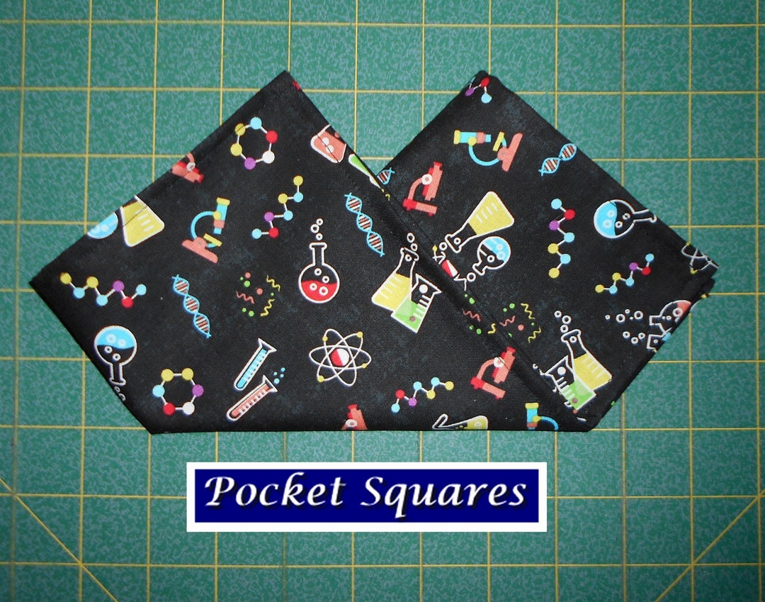 Chemistry/science Beakers Pocket Square/hanky/handkerchief/cotton ...
