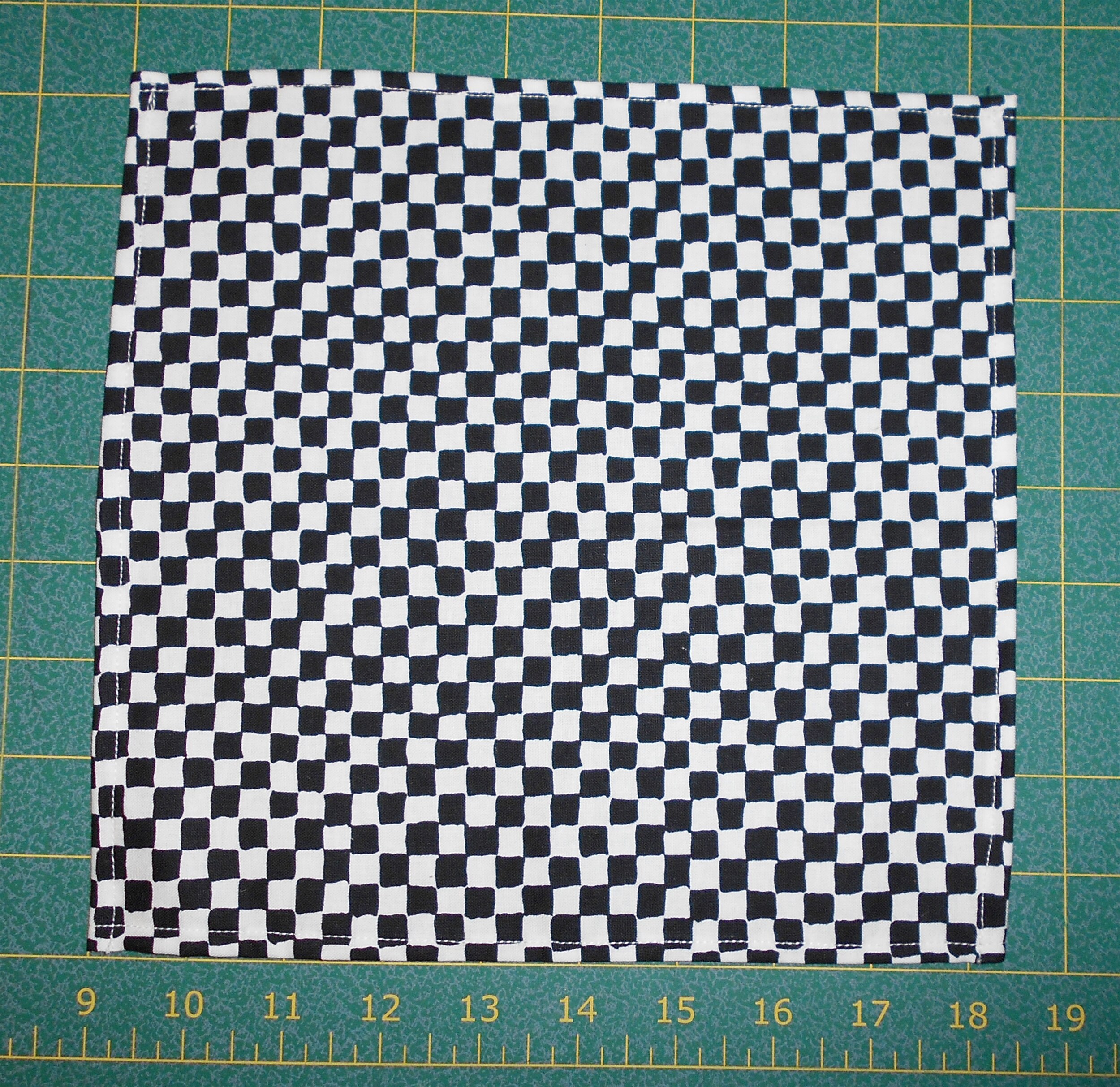 Black & White Check/checkered/pocket Square/hanky/handkerchief/cotton ...