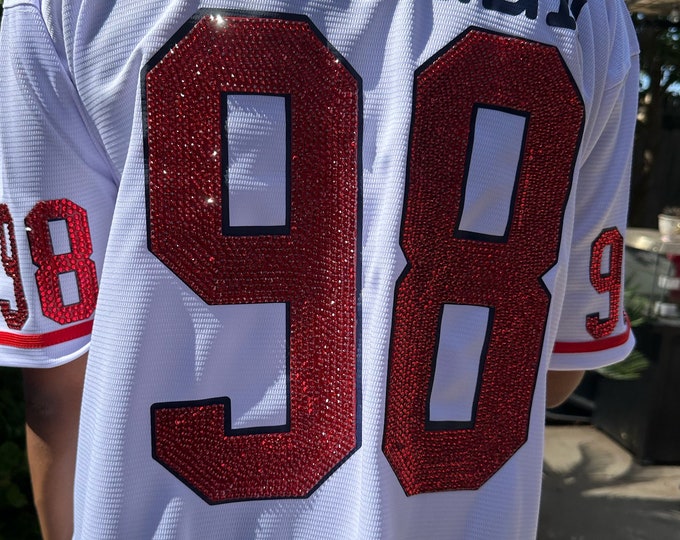 Morgan Wallen Concert Jersey Bedazzled Jersey Wallen 98 Brave Glitter ...