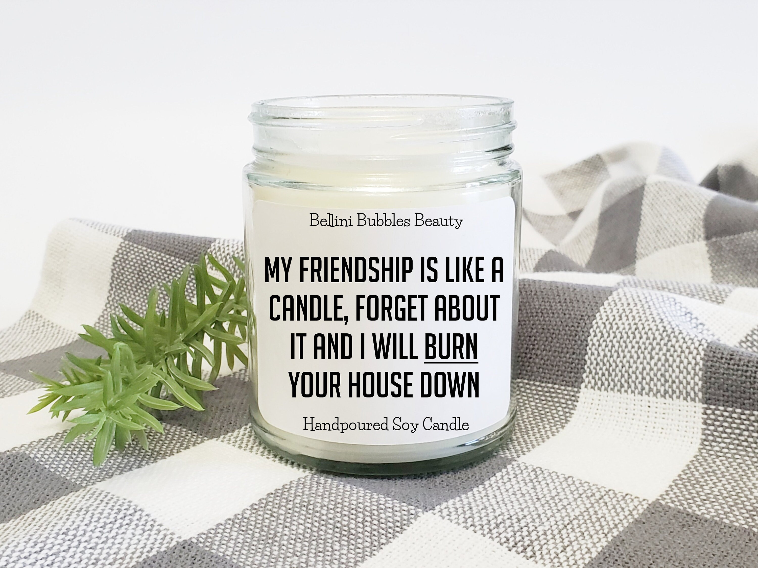 My Friendship is Like a Candle Best Friend Gift Funny BFF | Etsy