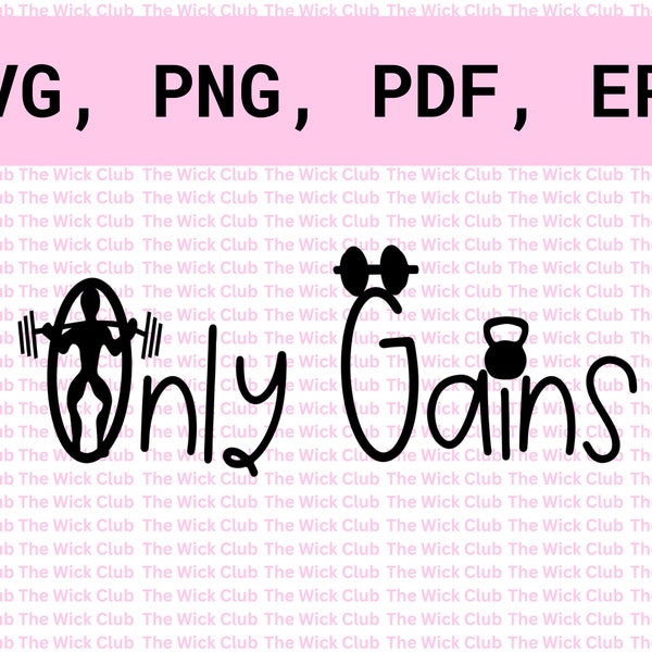 Only Gains Svg - Etsy Singapore