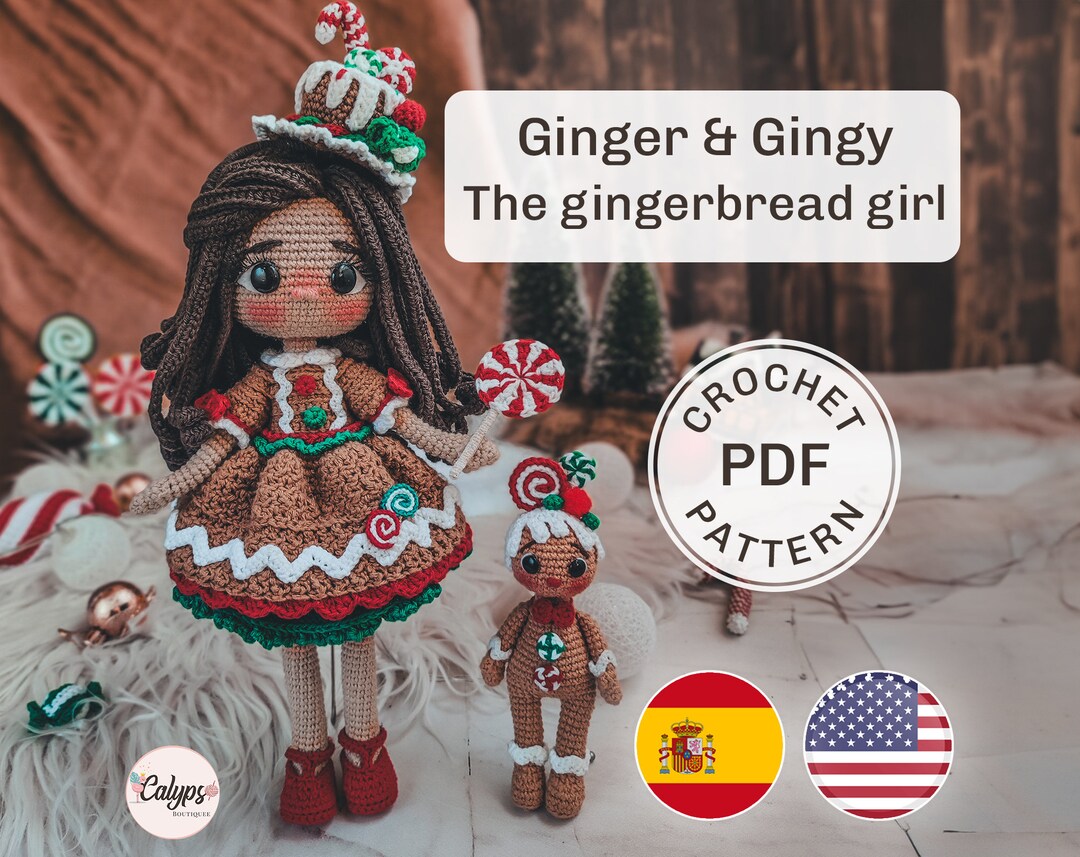 Gingerbread Doll Amigurumi Pattern / Ginger and Gingy Pdf Pattern ...