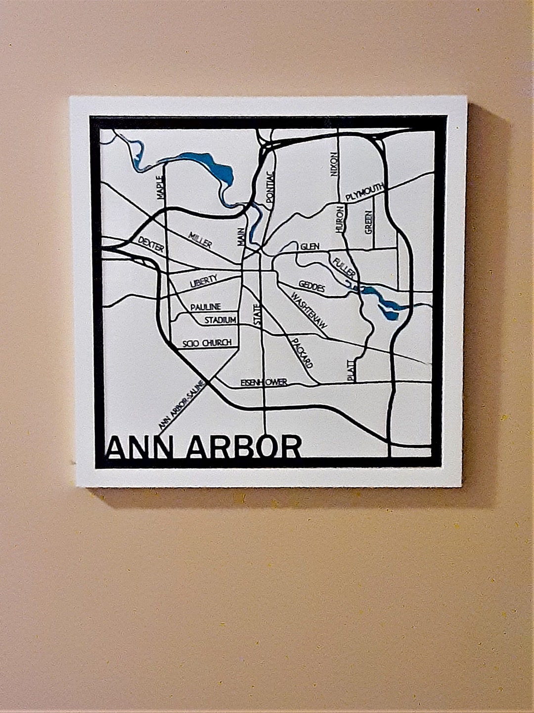 Ann Arbor Map Layered SVG for Cricut - Etsy