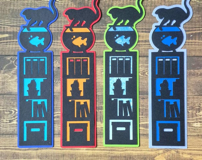 Bookmark With Cats SVG Vector Cut File, Animal Papercut, Scroll Saw ...