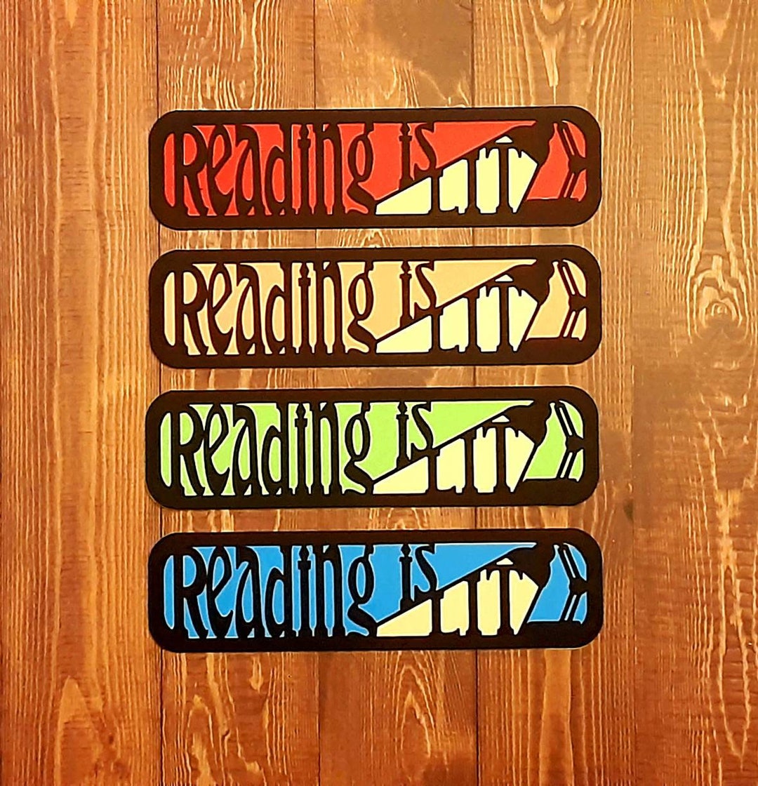 Reading is Lit Layered Bookmark SVG and DXF File - Etsy
