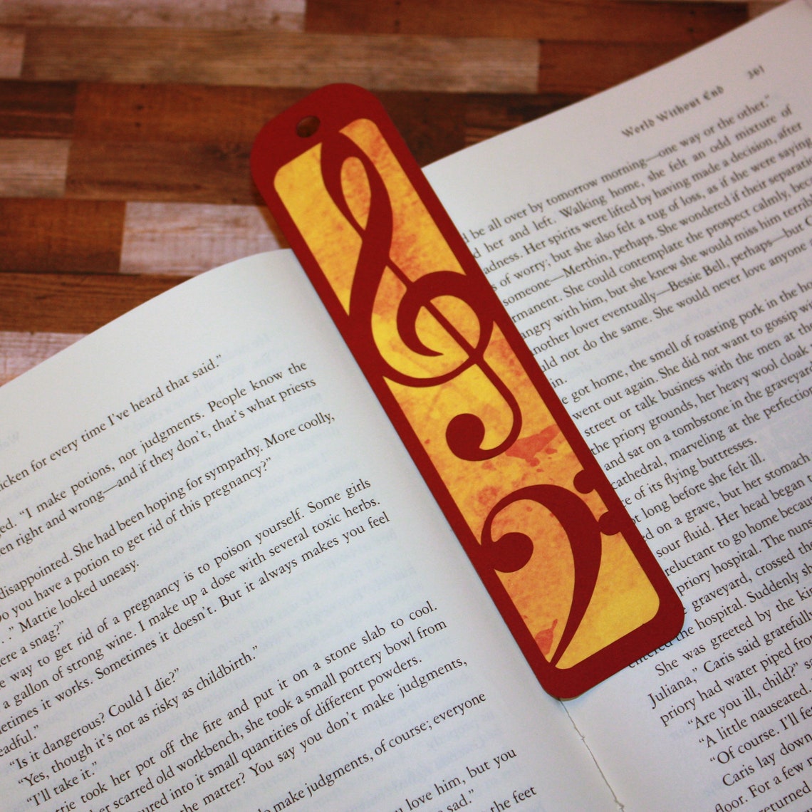 Music Clefs Bookmark SVG File for Cricut and Silhouette - Etsy