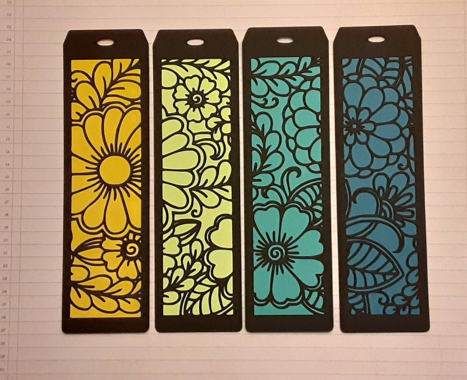 Flower Bookmark SVG & DXF Bundle for Cricut and Silhouette - Etsy