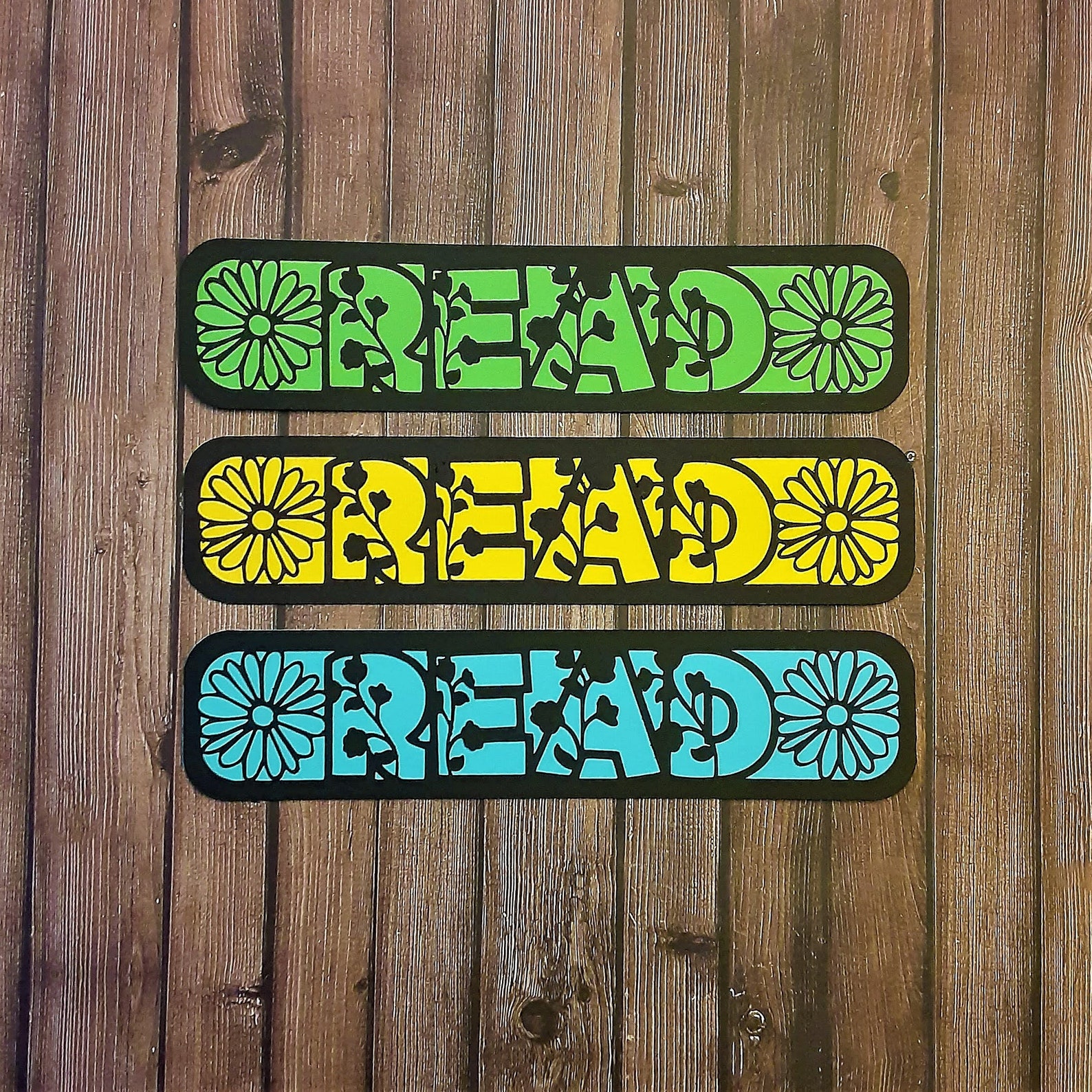 Flowers READ Bookmark SVG File for Cricut and Silhouette | Etsy
