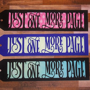 Just One More Page Bookmark SVG File - Etsy