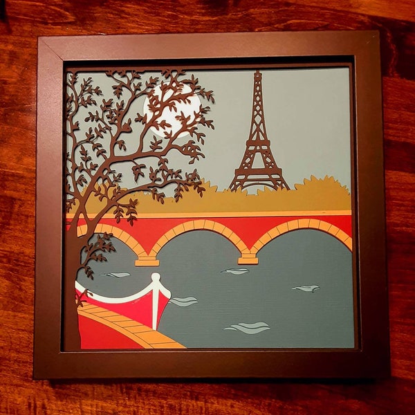 Paris Shadow Box Svg - Etsy