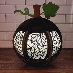 Fall Pumpkin Lightbox Lantern Centerpiece Decor for Halloween and ...