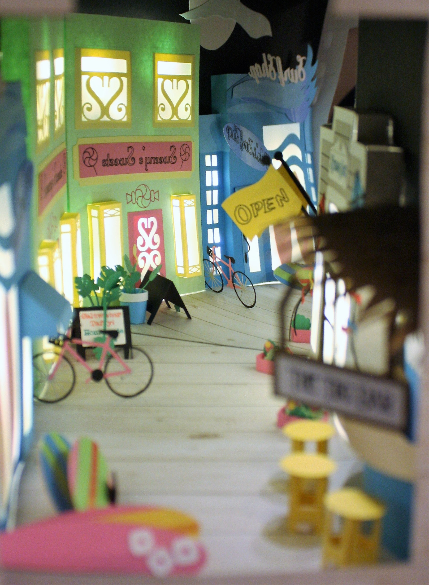 Book Nook - Beach Boardwalk Diorama SVG Cut Files - Etsy