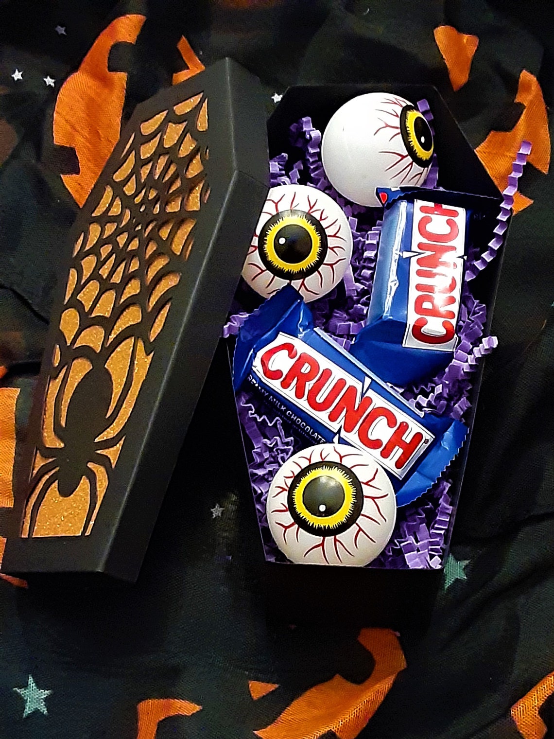 Halloween Scary Coffin Treat Boxes SVG Cut File - Etsy