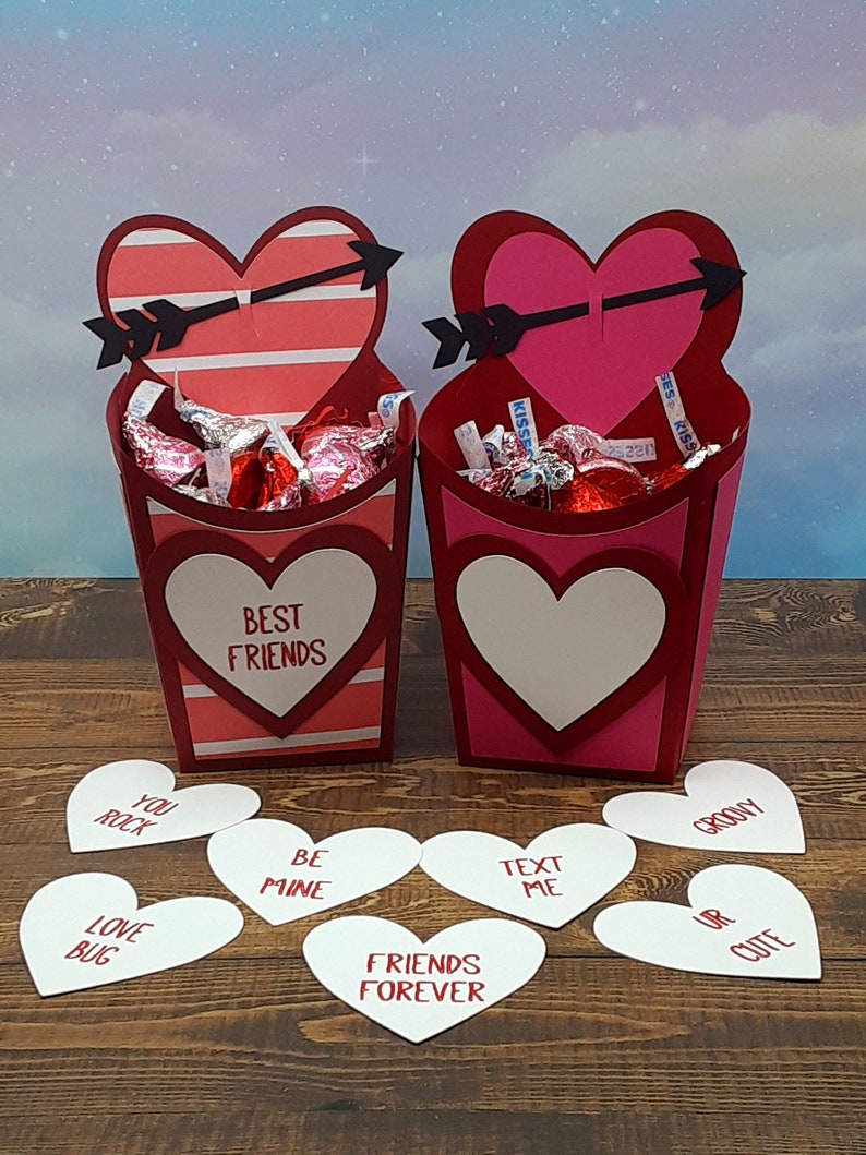 Valentine's Day Treat Box SVG & DXF File for Cricut or Silhouette - Etsy