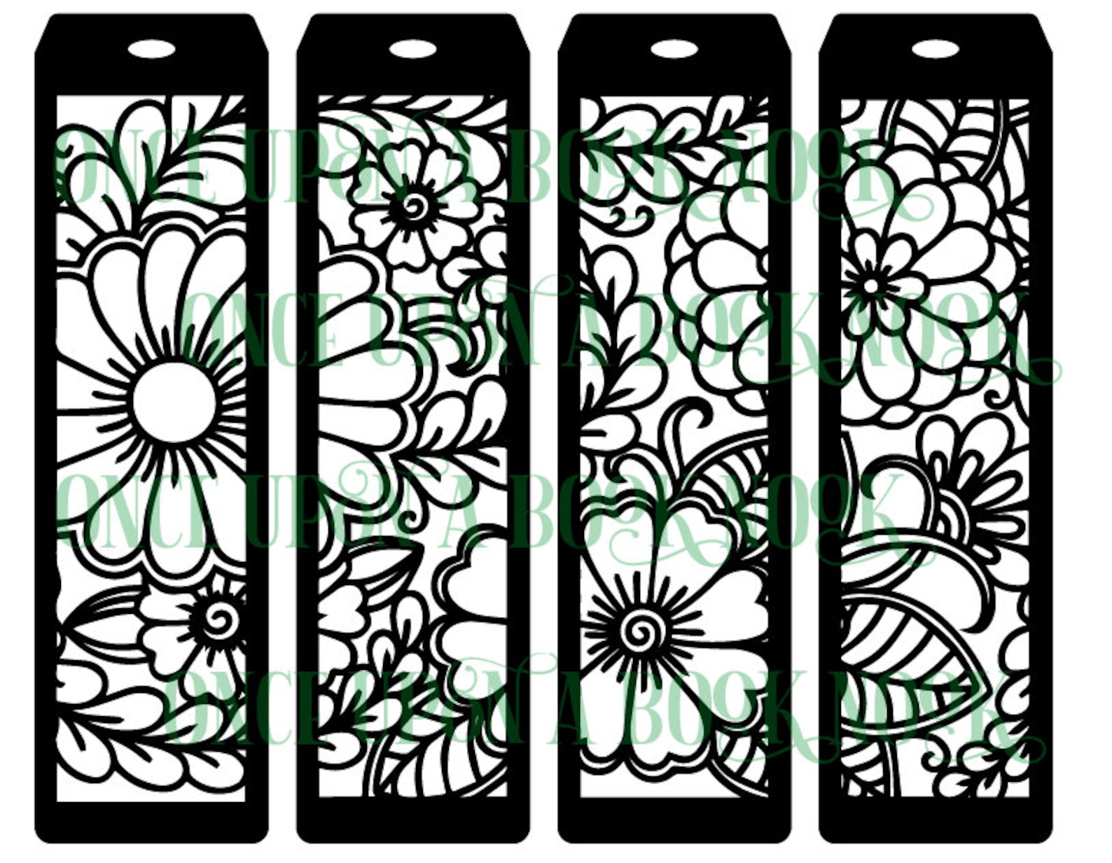Flower Bookmark SVG & DXF Bundle for Cricut and Silhouette - Etsy