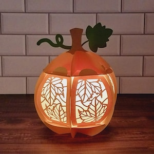 Fall Pumpkin Lightbox Lantern Centerpiece Decor for Halloween and ...