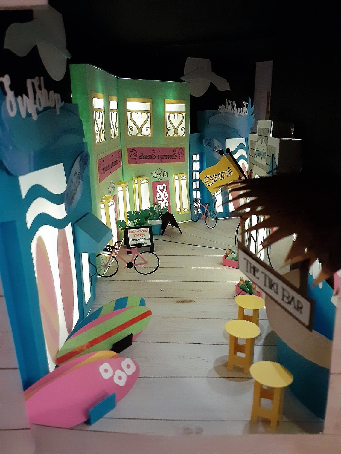 Book Nook - Beach Boardwalk Diorama SVG Cut Files - Etsy