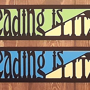 Reading is Lit Layered Bookmark SVG and DXF File - Etsy