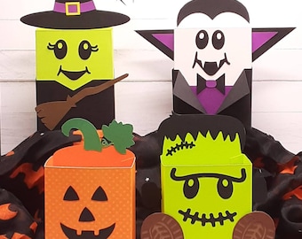 Halloween Scary Coffin Treat Boxes SVG Cut File - Etsy