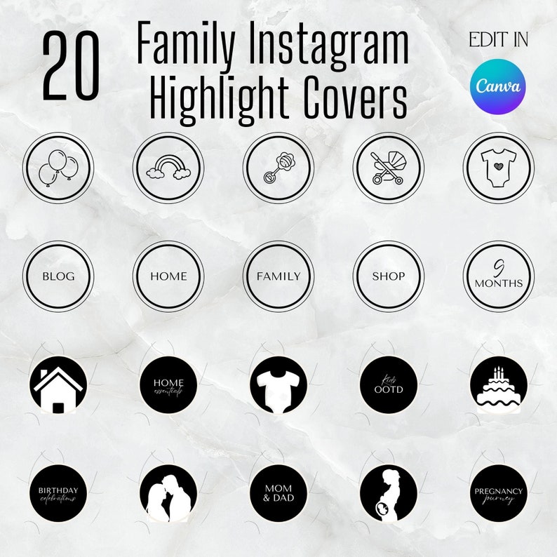 Family Instagram Highlight Covers | Social Media Highlights | Lifestyle ...
