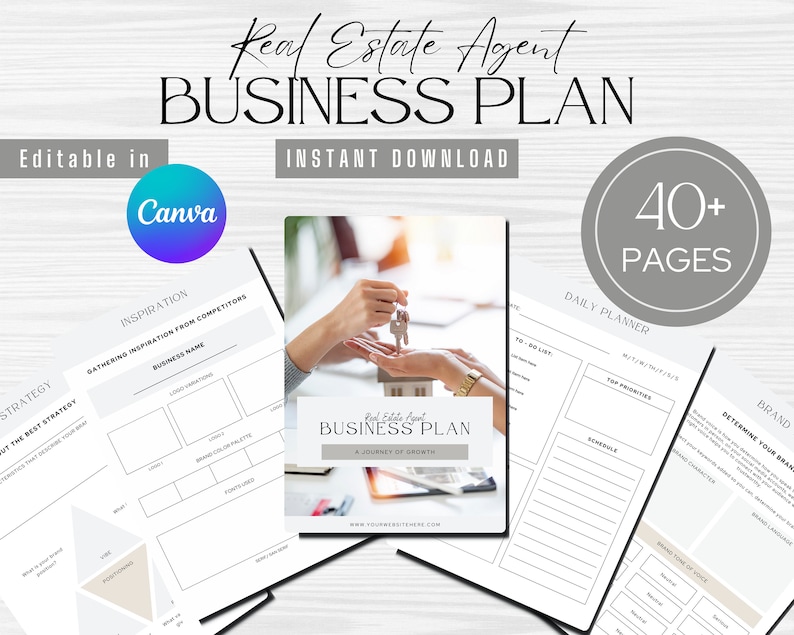 Business Plan Template | Realtor Business Plan | Realtor Business ...