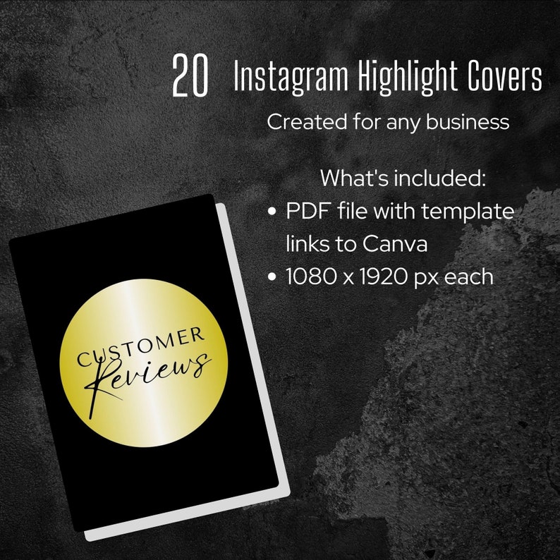 Gold Instagram Highlight Covers | Business Branding (digital Download ...
