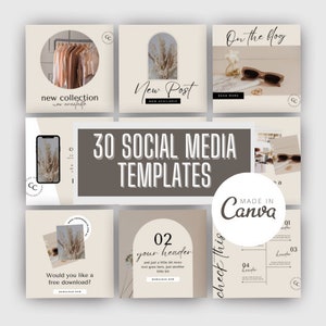 Content Creator Bundle | Social Media Templates, Calendar, Guide (canva ...