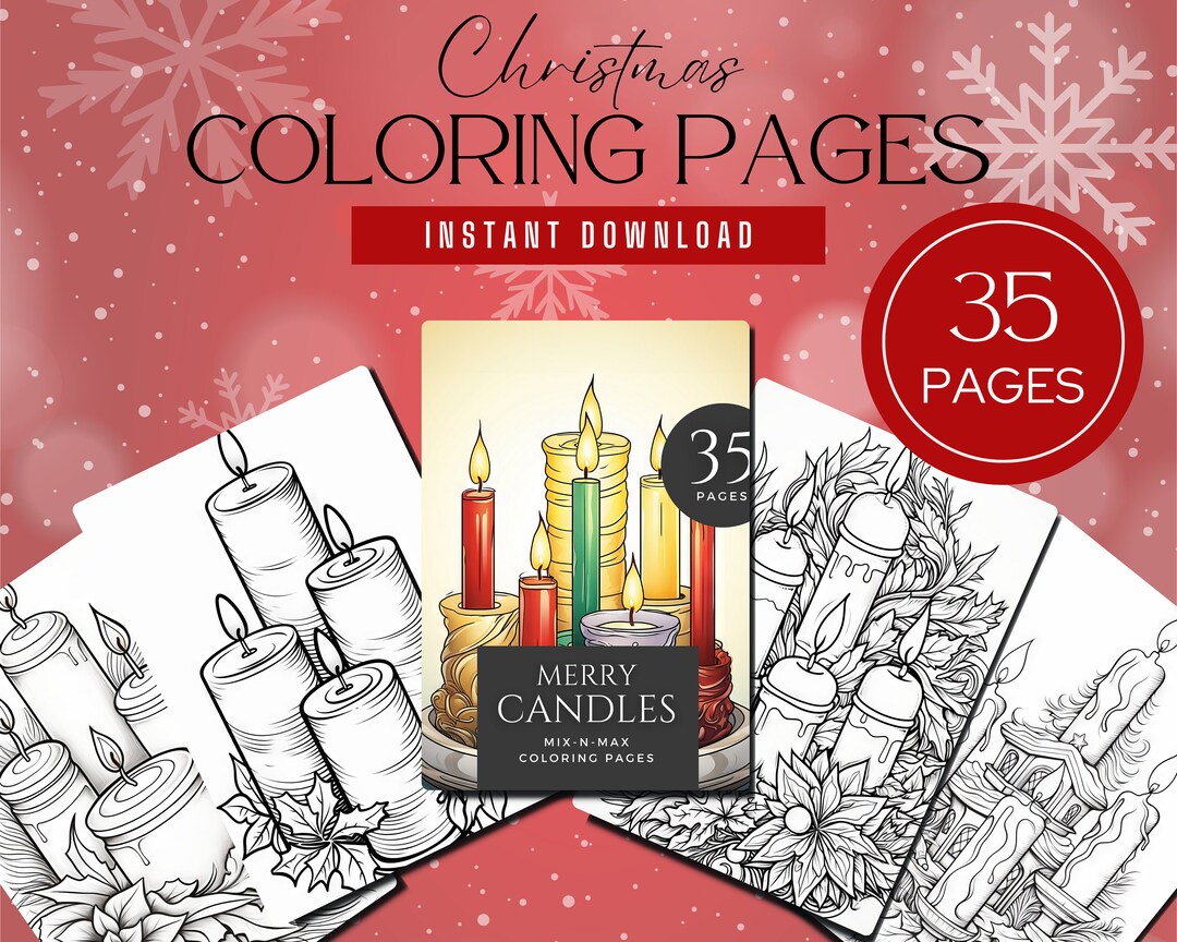 Candle Coloring Pages | Christmas Activity | Christmas Coloring for ...