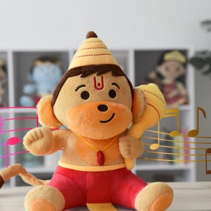 Baby Hanuman Plush Toy With Mantras medium 11 Inch - Etsy