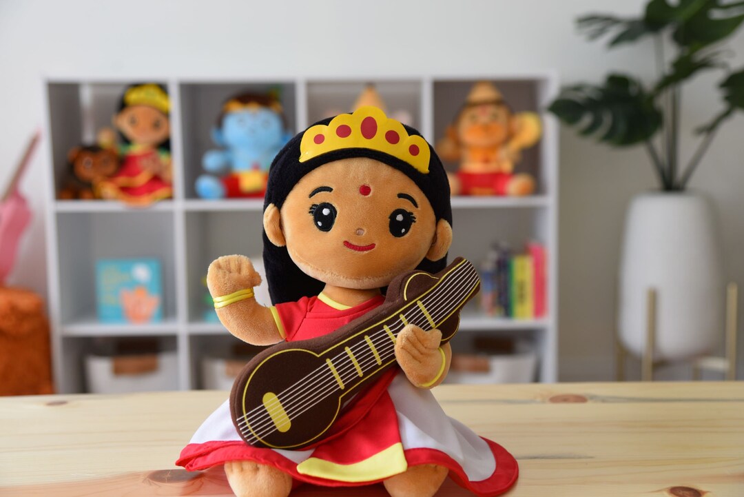 MODI TOYS - Saraswati Devi Mantra-singing Hindu Plush Toy (medium - 11 ...