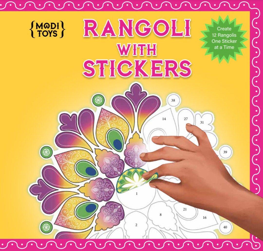 MODI TOYS - Rangoli With Stickers Diwali Activity Book - Etsy