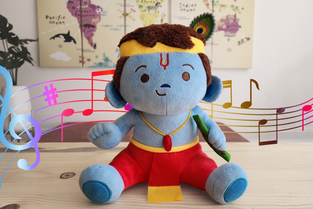 MODI TOYS - Baby Krishna Mantra-singing Hindu Plush Toy (medium - 11 ...