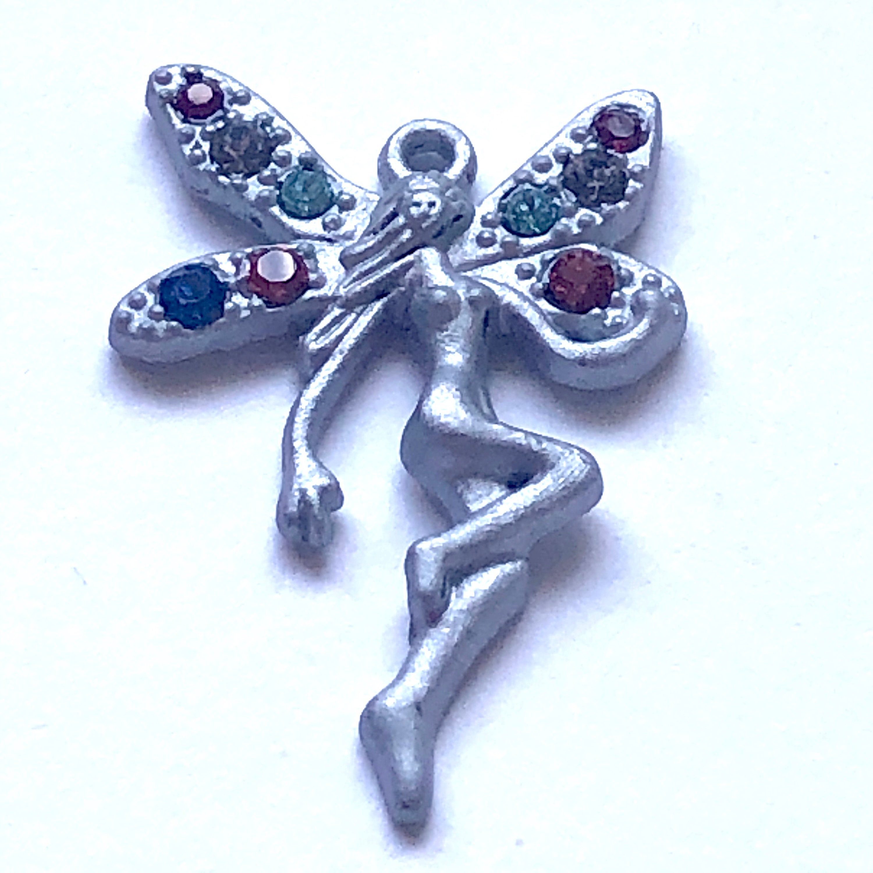 OOAK Large silver FAIRY with crystal embellished wings 1 | Etsy