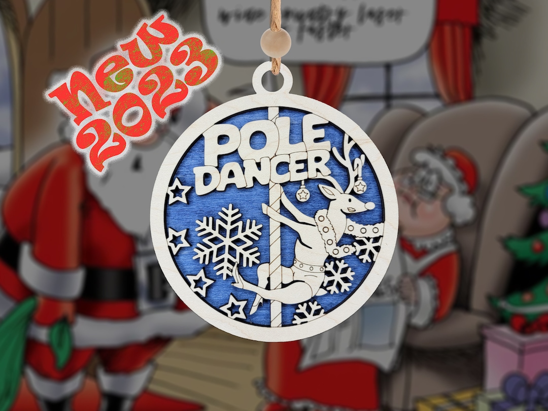 Dancer Naughty Christmas Ornament, Bad Santa Christmas Ornaments ...