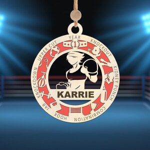 Personalized Female Boxing Christmas Ornament, Boxer Gift, Women Sports ...