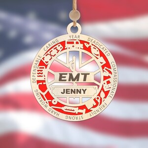 EMT Christmas Ornaments, Personalized First Responder Gift, Paramedic ...