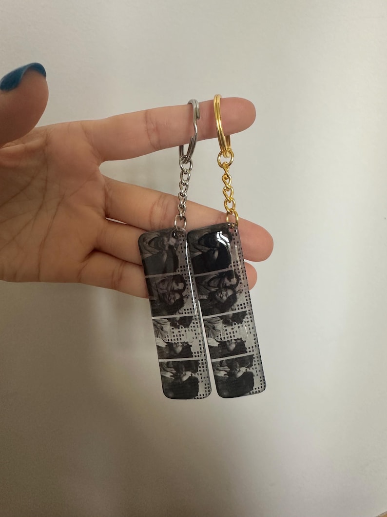 Black and White Photobooth Keychain - Etsy