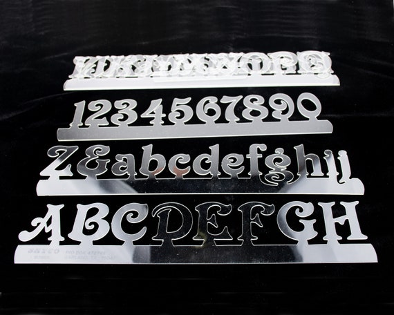 Seyco Lettering Guides Lettering Template Alphabet Template | Etsy