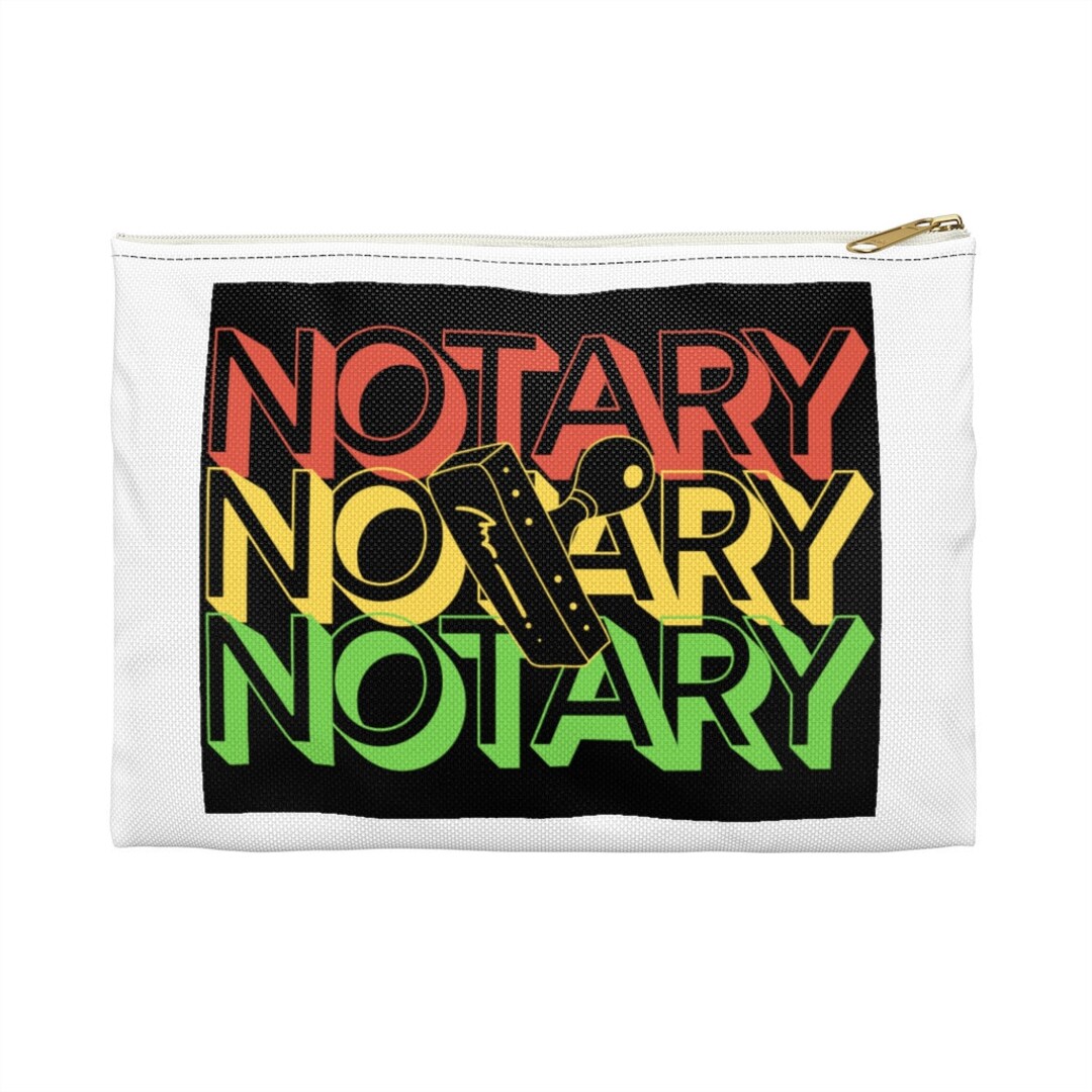Retro Notary Stamp Notary Bag - Pen and Accessory Pouch - Etsy