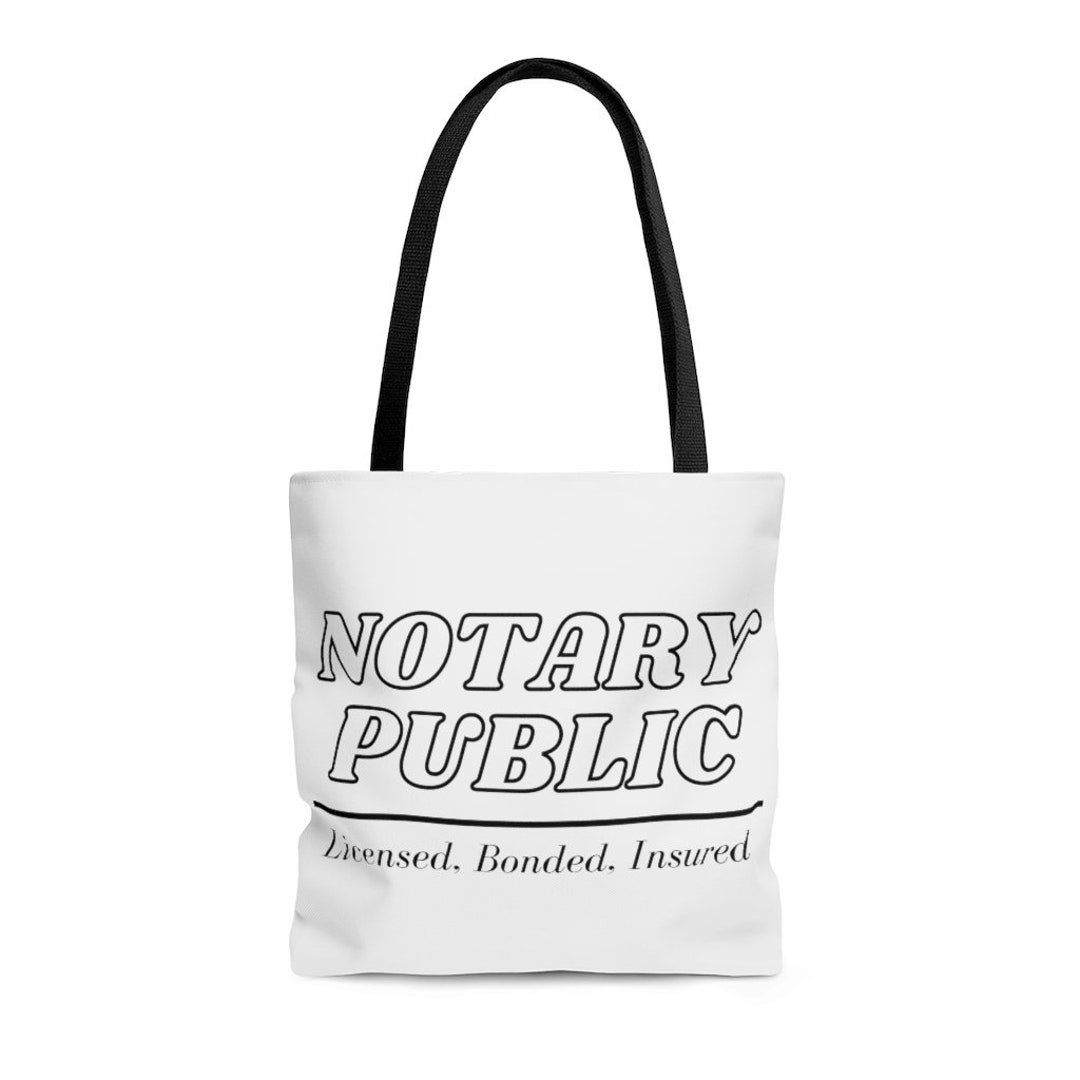 Notary Public Notary Bag | Notary Public Tote Bag - Etsy