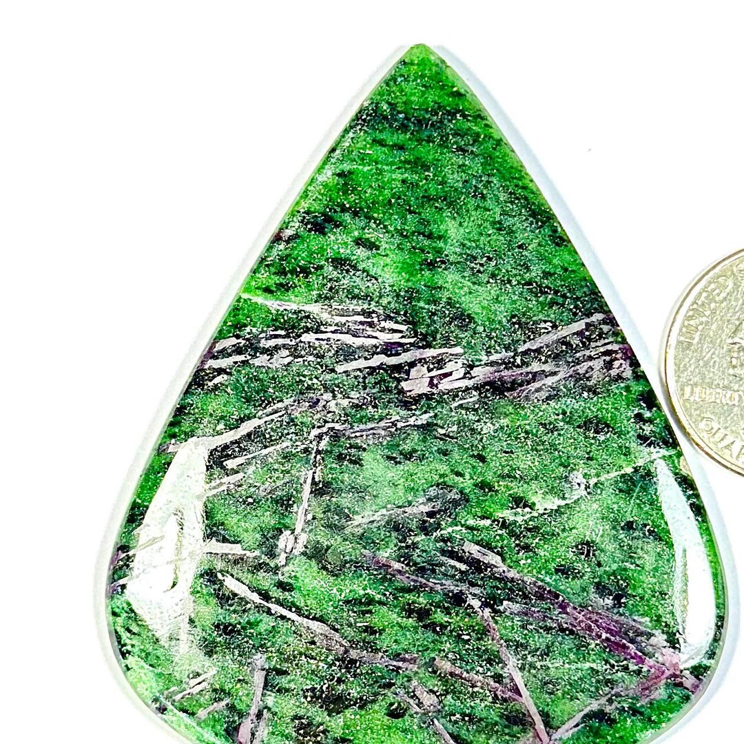 Extra Large Natural Ruby Zoisite Cabochon, Jewelry Making Loose Stone ...