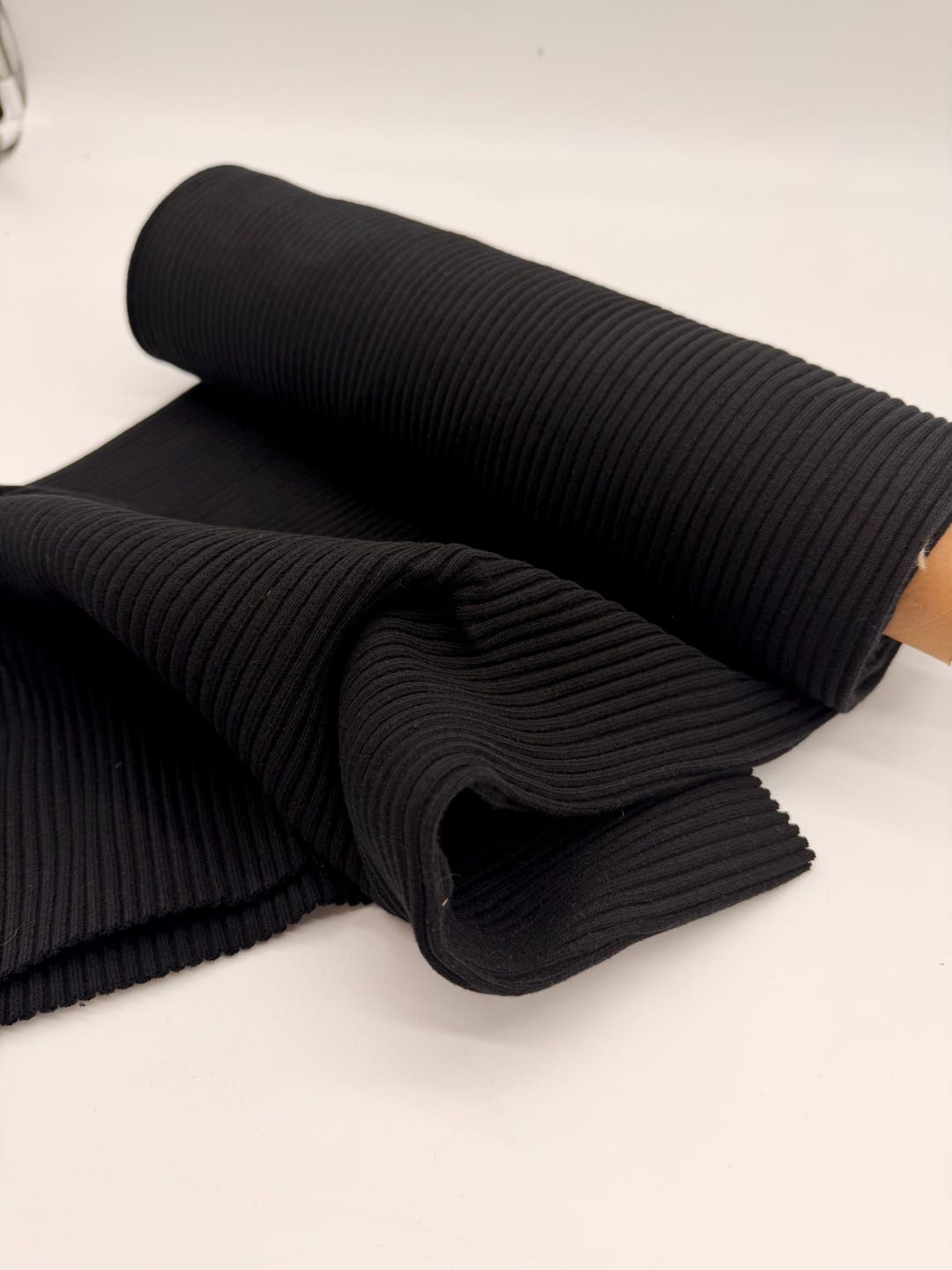 Chunky Knit Cuffs Cuff Fabric in Black From 0.25 M - Etsy