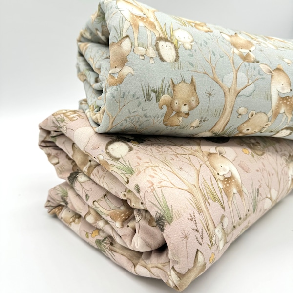 Reststück 0,8m French Terry Sommersweat verrückte Tiere Stoff French Terry Reststück 0,8m - Etsy.de