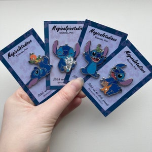 Enamel Pin - Stitch and Pascal - Stitch and His Little Friends - Kawaii ...