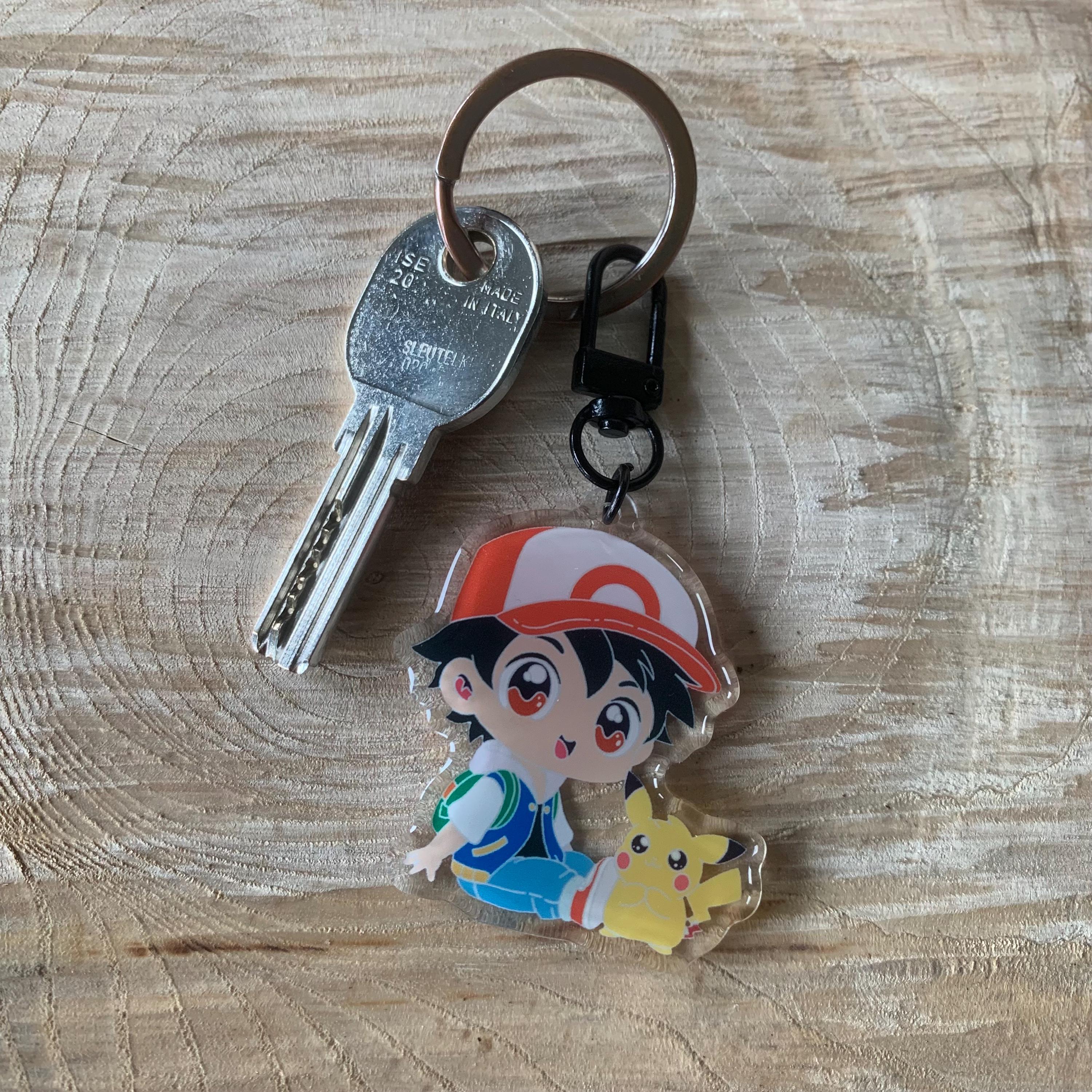Ash Ketchum and Pikachu - Pokémon - Cute Acrylic Epoxy Keychain - Etsy