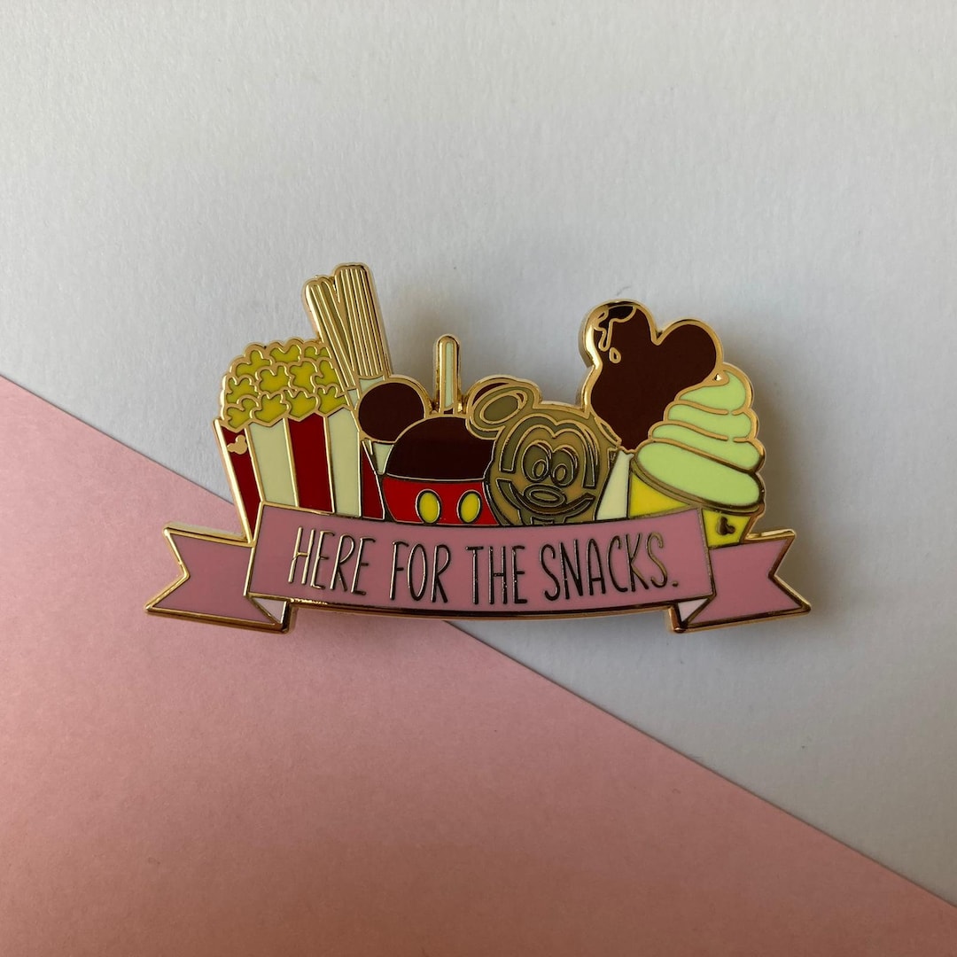 Enamel Pin - Here for the Snacks - Disney Snacks - Cute Pin - Kawaii ...
