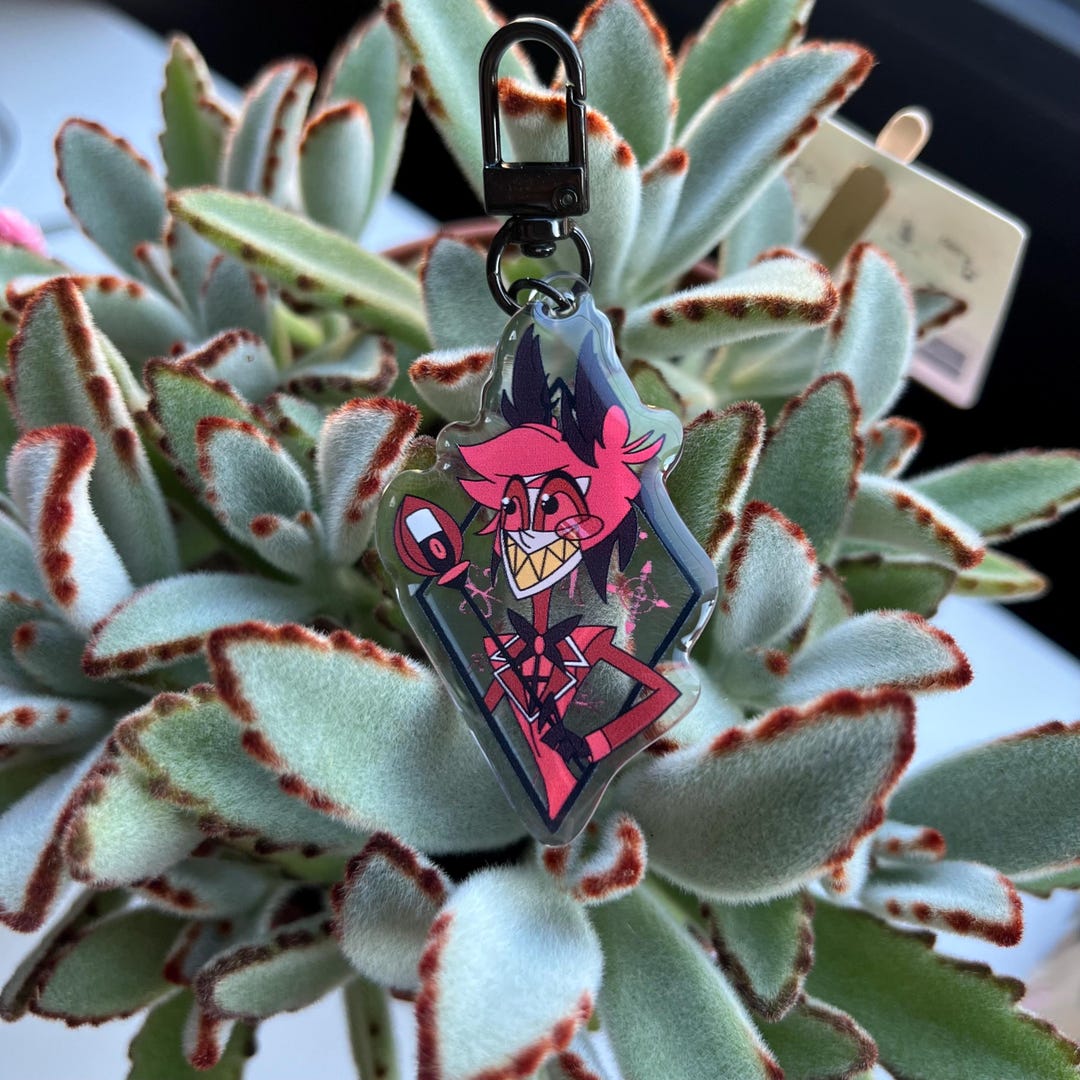 Alastor Hazbin Hotel Acrylic Epoxy Keychain – Double Sided Print - Etsy
